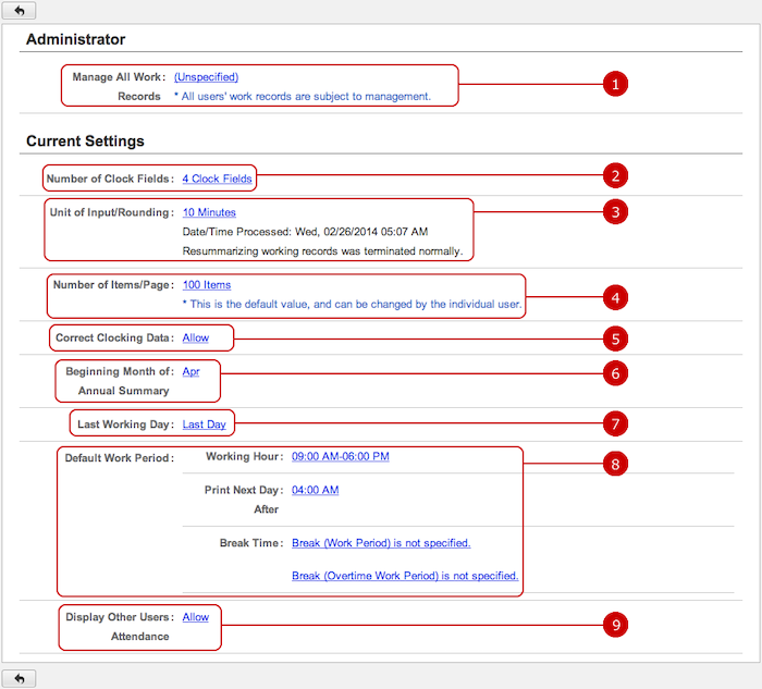 Time Card (System Management)